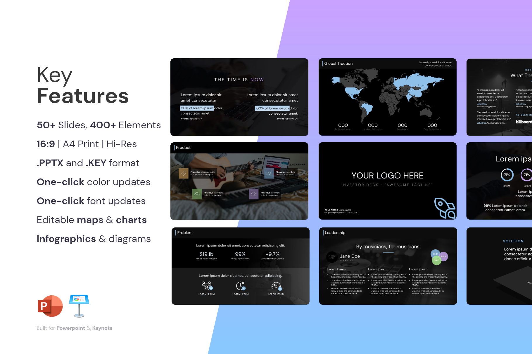 Music Pitch Deck Template – VIP Graphics