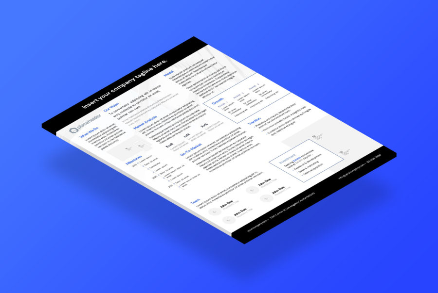 One-Page Modern Resume PSD Template – VIP Graphics