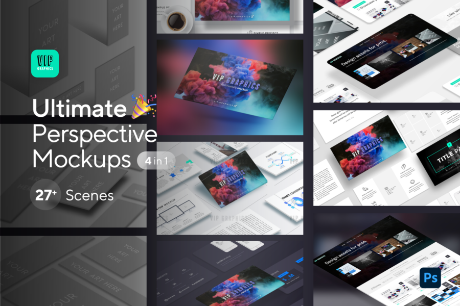 PSD Mockups for Adobe Photoshop – VIP Graphics