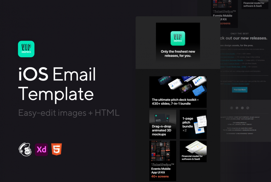 No-code Email Template Bundle – VIP Graphics