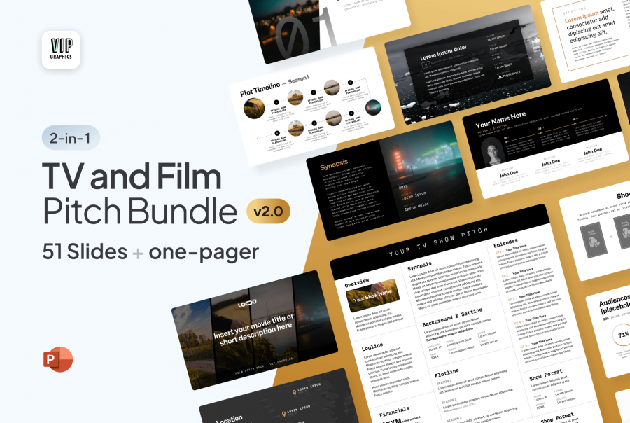 Film & TV Pitch Deck Template – VIP Graphics