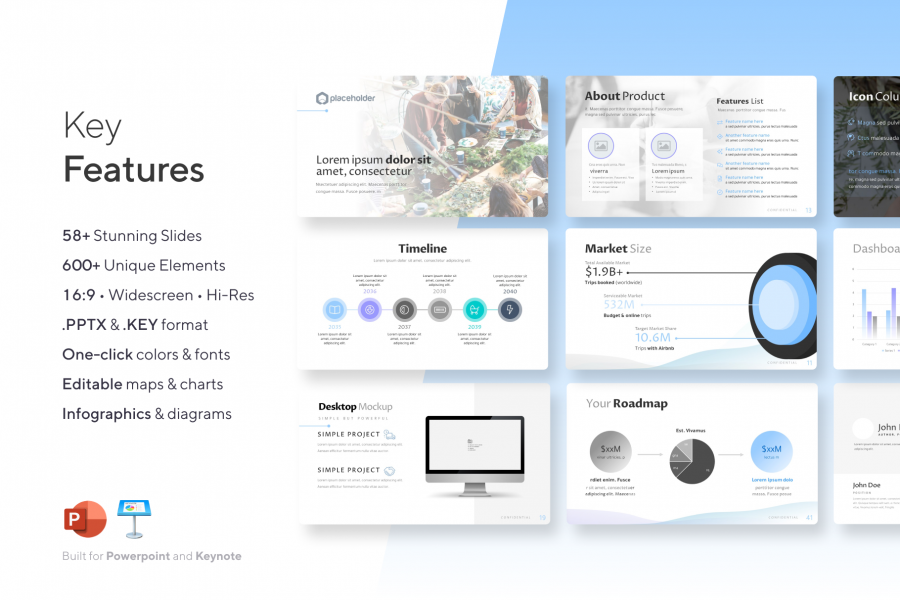 Wellness Marketplace Pitch Deck Template – VIP Graphics