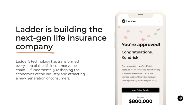 Ladder's $100M pitch deck: the "crown jewel" of insurtech