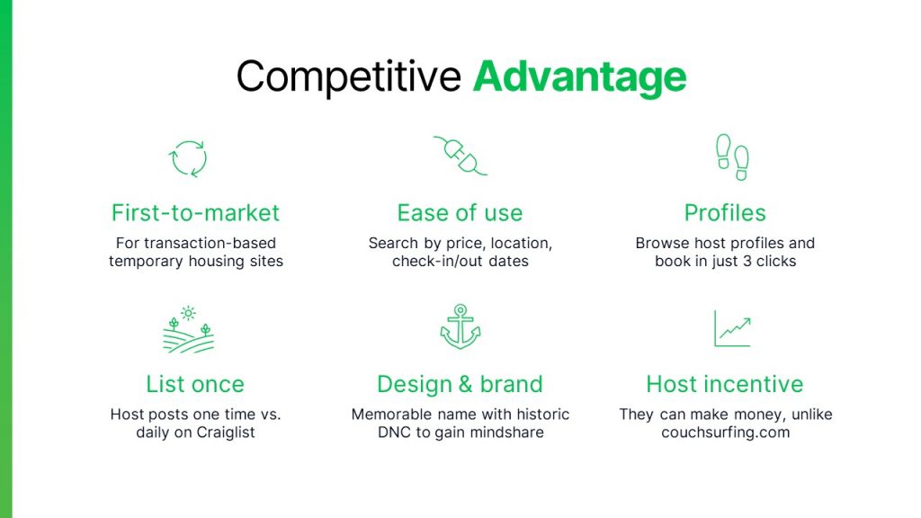 How-to create a pitch deck: Competition slide – VIP Graphics