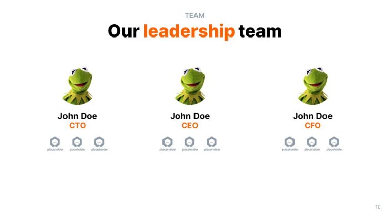 How-to create a pitch deck: Team slide – VIP Graphics