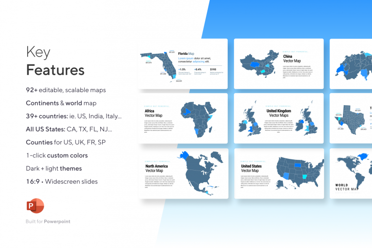 Vector Maps for PowerPoint – VIP Graphics