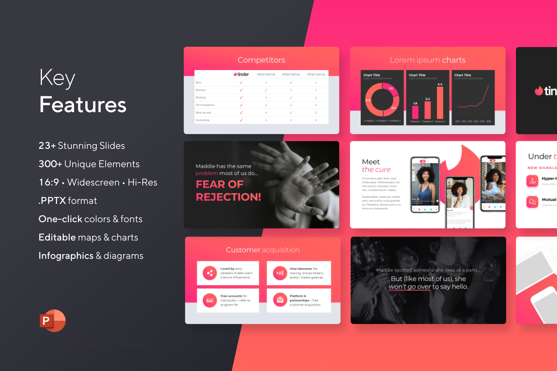 Tinder Pitch Deck Template