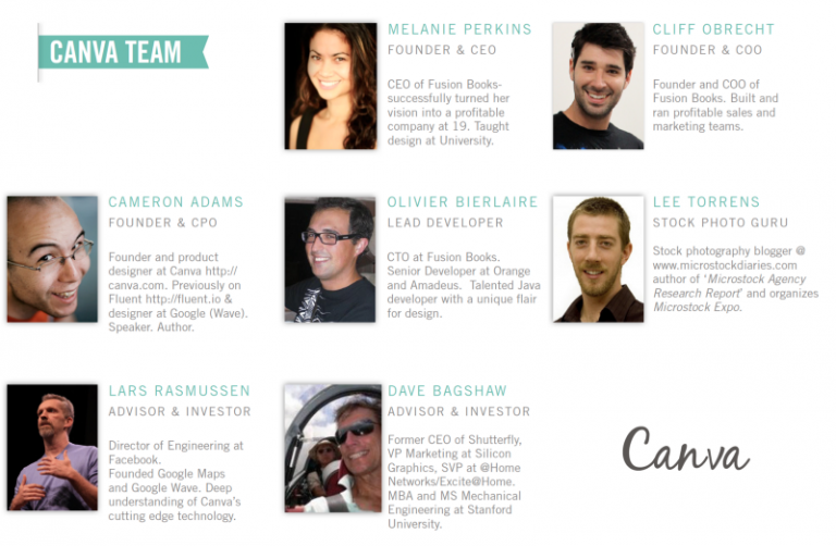 How-to create a pitch deck: Team slide – VIP Graphics