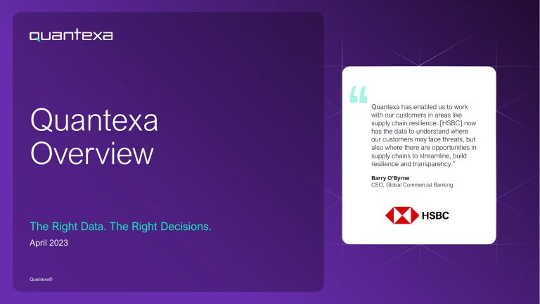 Quantexa pitch deck: $129M for data intelligence