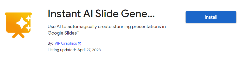 (How-to): Google Slides AI extension – VIP Graphics