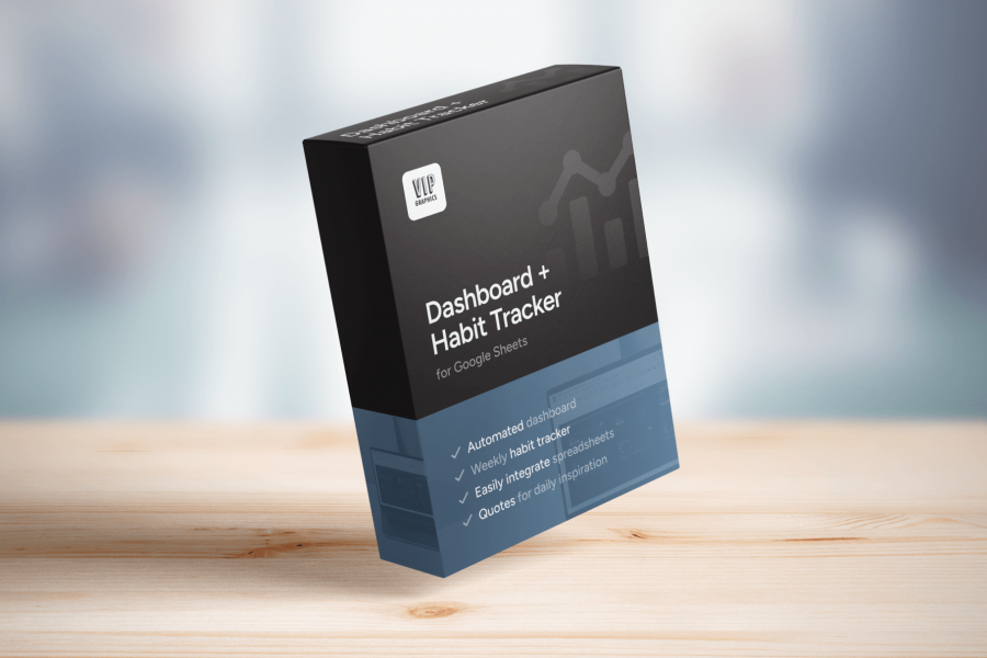 Google Sheets Habit Tracker Dashboard Template – VIP Graphics