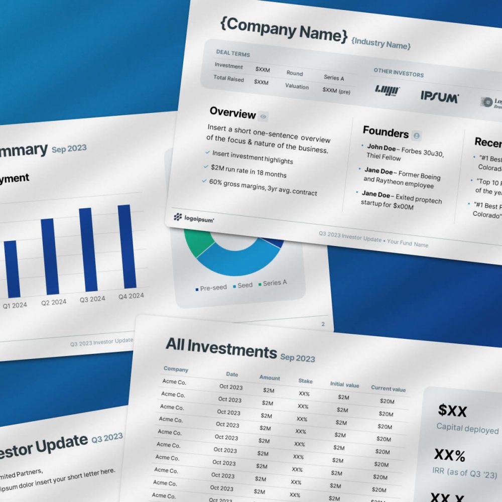 Investment Fund Quarterly Update Template – VIP Graphics