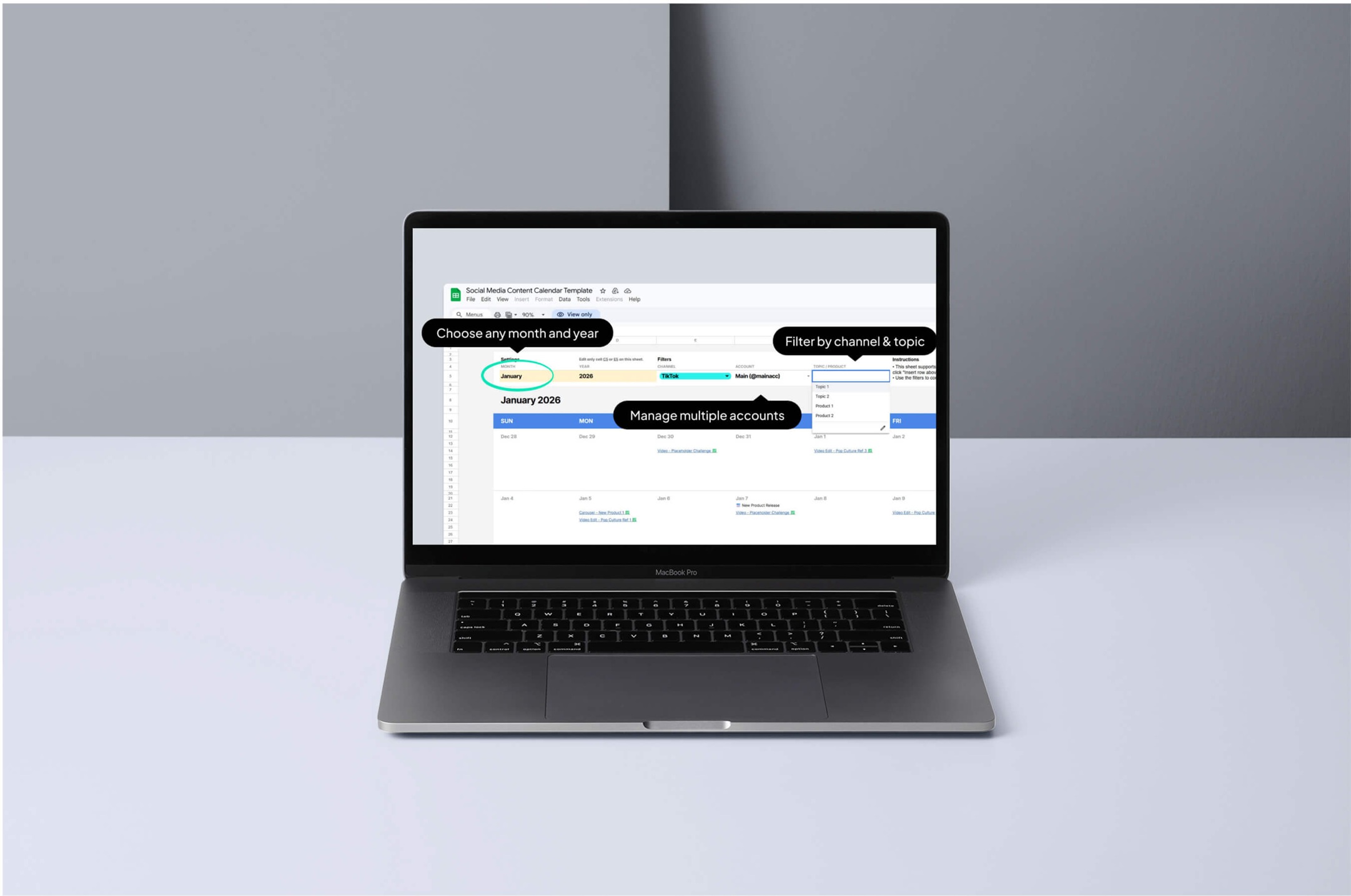 How to create a social media content calendar in Google Sheets – VIP ...