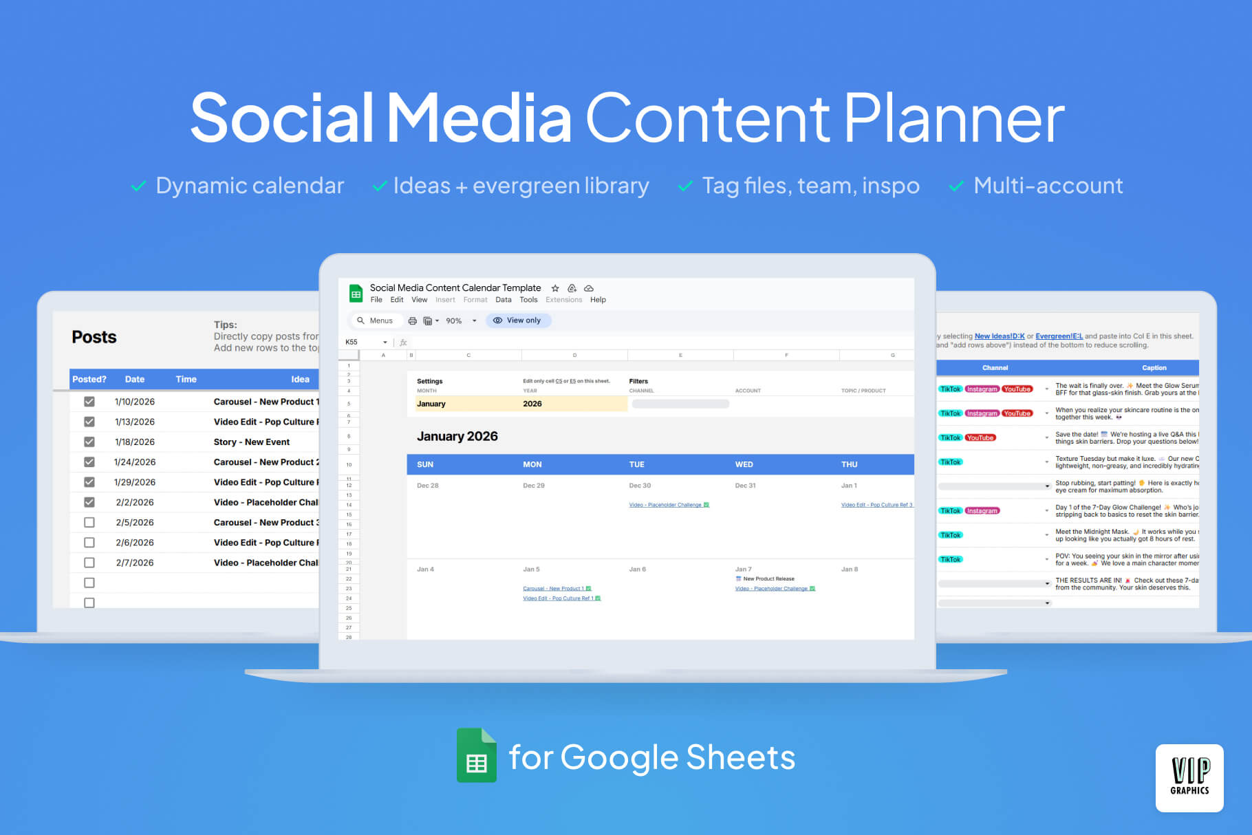 How to create a social media content calendar in Google Sheets – VIP ...